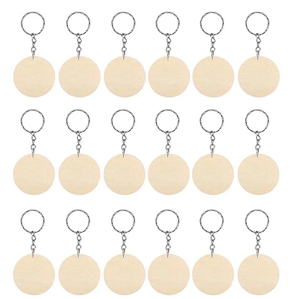 30PCS-Blank-Round-Shaped-Wooden-Keychain-Set-with-30Pcs-Key-Rings-Wood ...