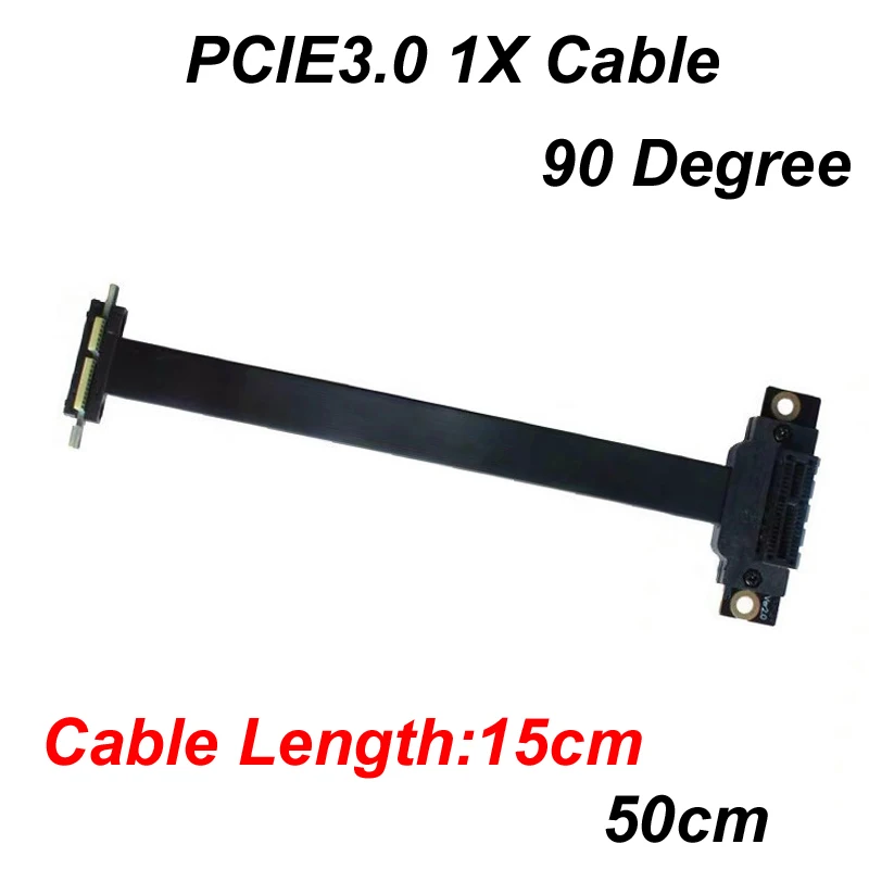 15CM/50CM PCIE 3.0 1X To X1 Cable Dual 90 Degree Right Angle PCIE X1 ...