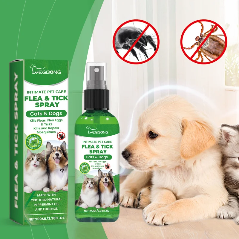 Flea & Tick Spray For Dogs & Cats - Gentle Daily Use Insect Repellent ...