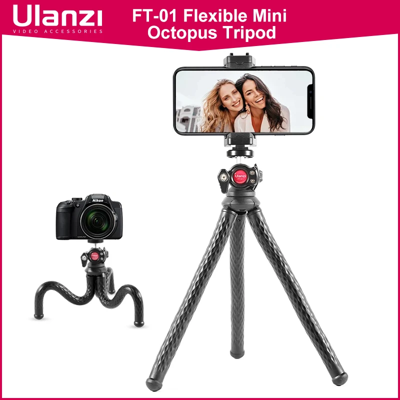 Ulanzi Ft-01 Flexible Mini Octopus Tripod For Phone Dslr Vlog Travel Photography With Cold Shoe ...