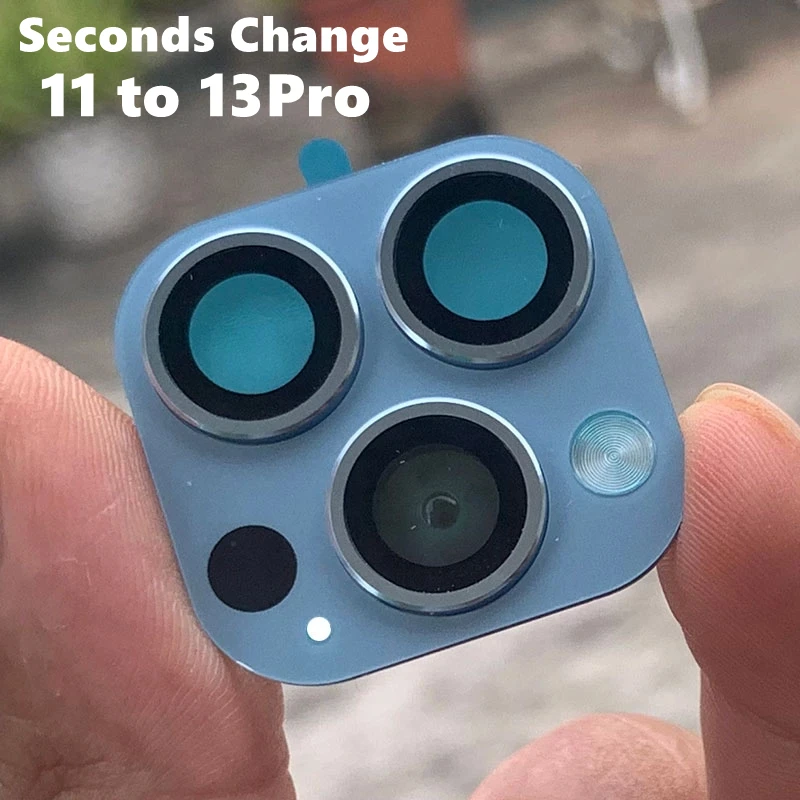 For-iPhone-11-Second-Change-13-Pro-13Pro-Fake-Camera-Lens-Screen ...