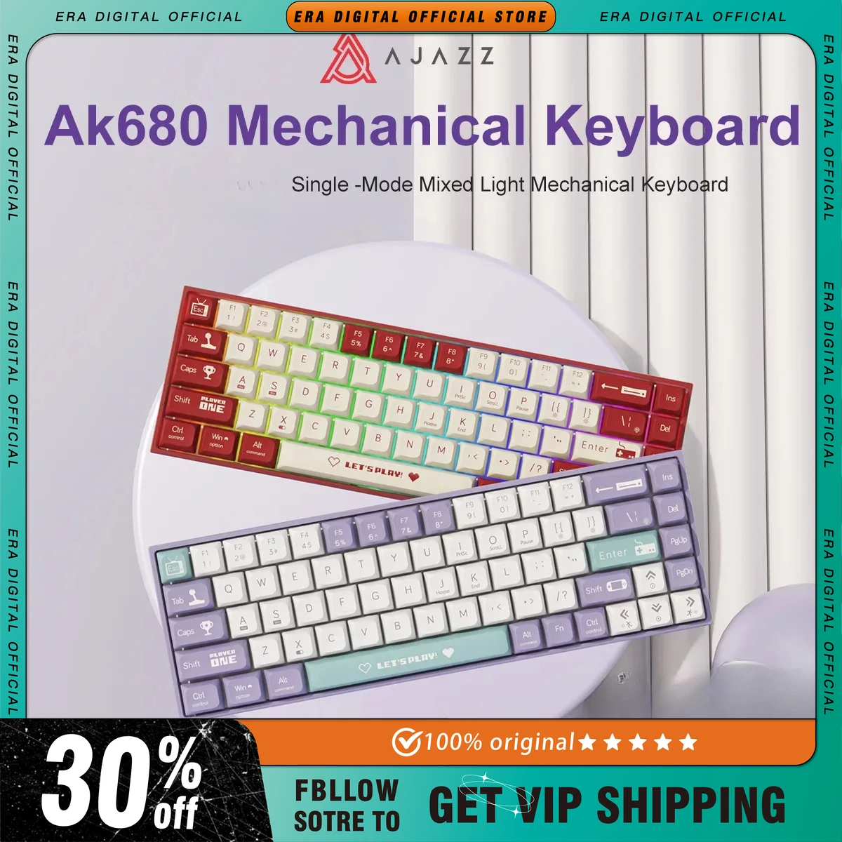 AJAZZ-AK680-Mechanical-Keyboard-Wired-E-sports-Game-Mini-Full-key-Hot ...