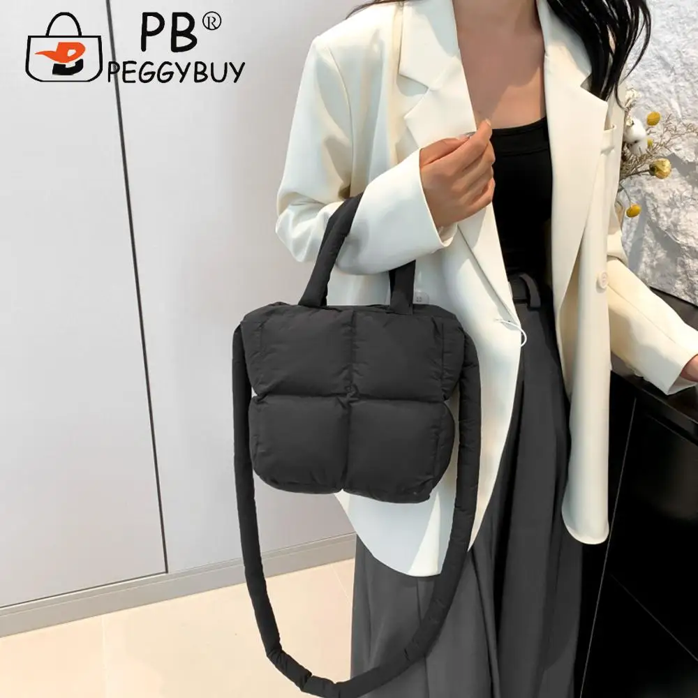 Puffer Tote Bag Soft Padded Shoulder Bag Lightweight Crossbody Bag ...