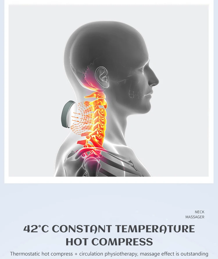 Neck Massager 6-Head Smart Pain Management Voice Control Device Heating ...