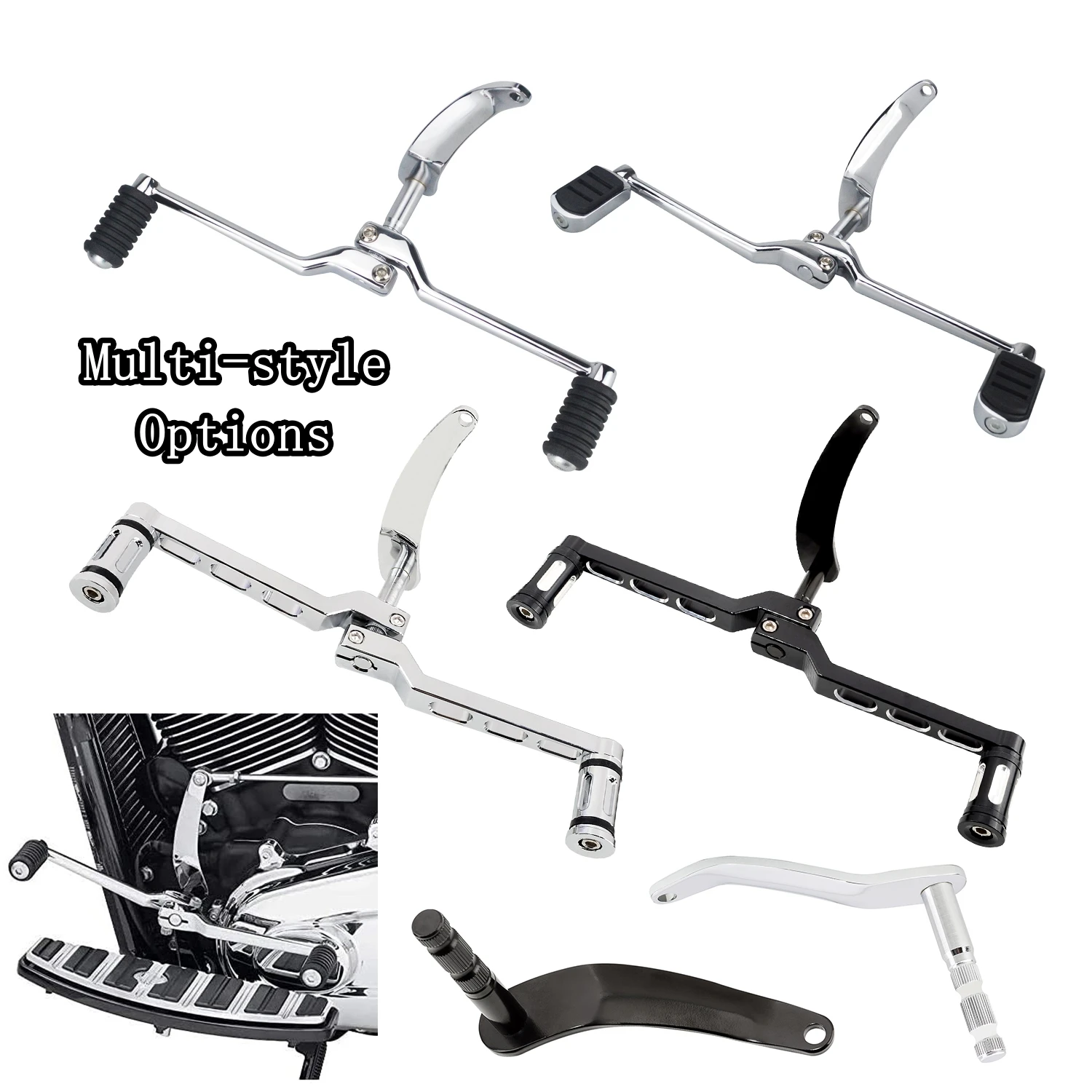 Motorcycles Heel Toe Gear Shifter Shift Rod Lever Arm Parts For Harley ...