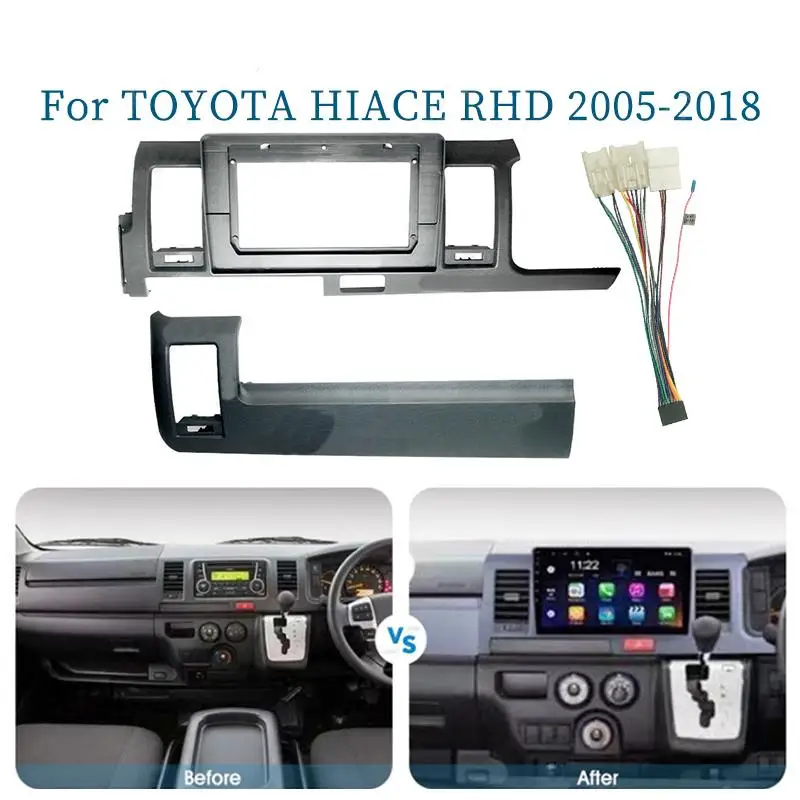 10-Inch-Car-Frame-Fascia-Adapter-For-Toyota-Hiace-RHD-2005-2018-Android ...