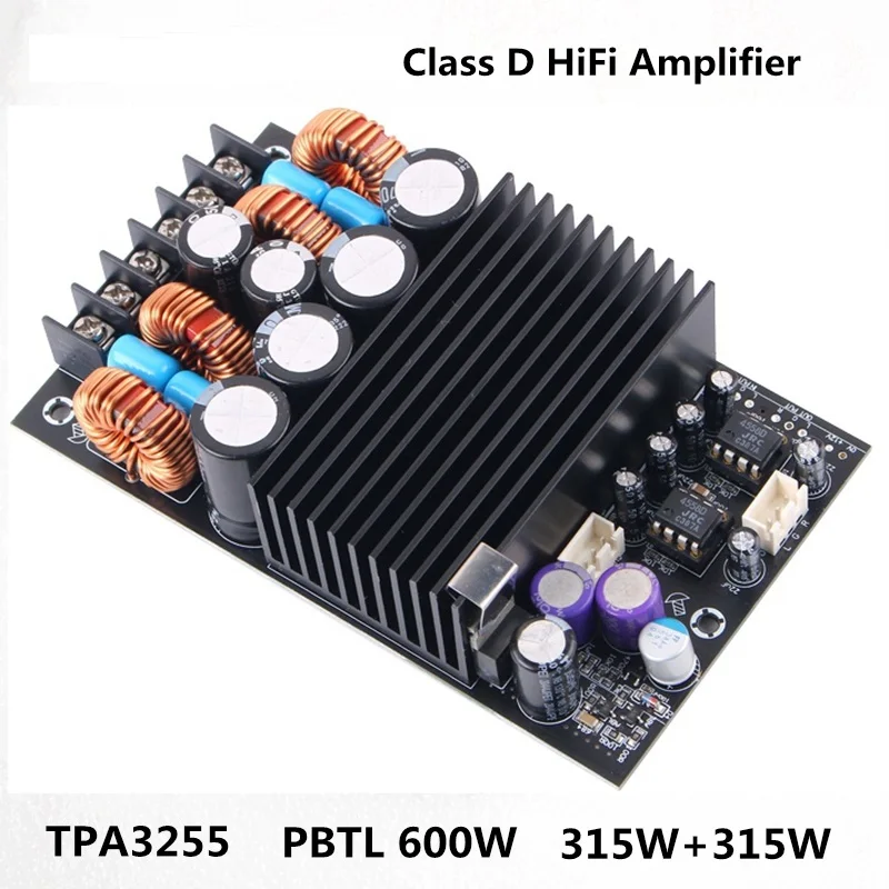 2023 Upgraded version TPA3255 2.0 PBTL 600W DC19-40V 315W + 315W Stereo Class D Digital High ...