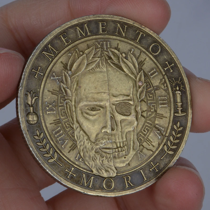Moneda antigua de Metal con forma de Calavera, su tiempo limitado ...