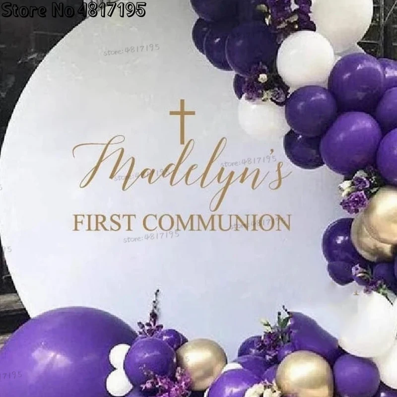 First-Communion-Wall-Decal-Personalized-First-Communion-Decal-With ...