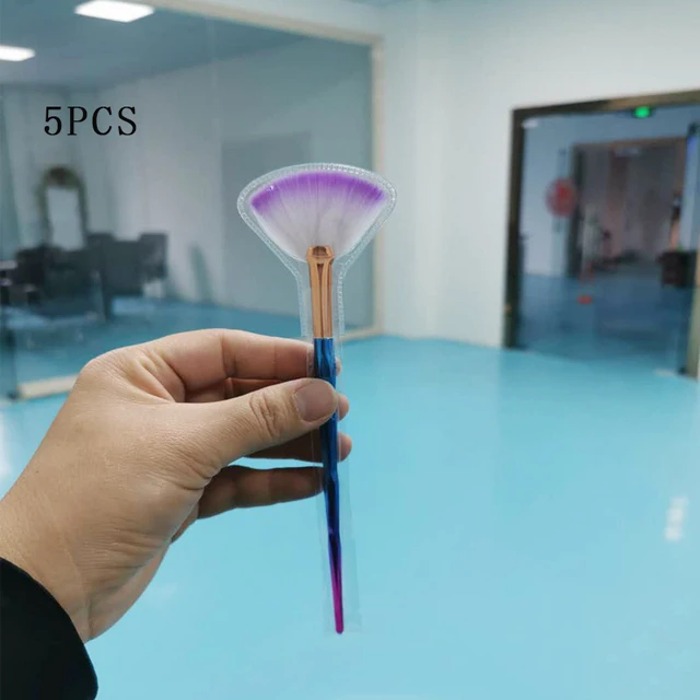 5pcs Fan Brushes Facial Brushes Soft Makeup Brush Cosmetic Applicator ...
