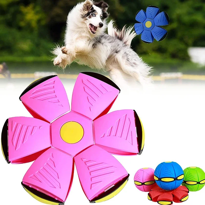 Dog-Toys-Flying-UFO-Saucer-Ball-Interactive-Outdoor-Sports-Training ...