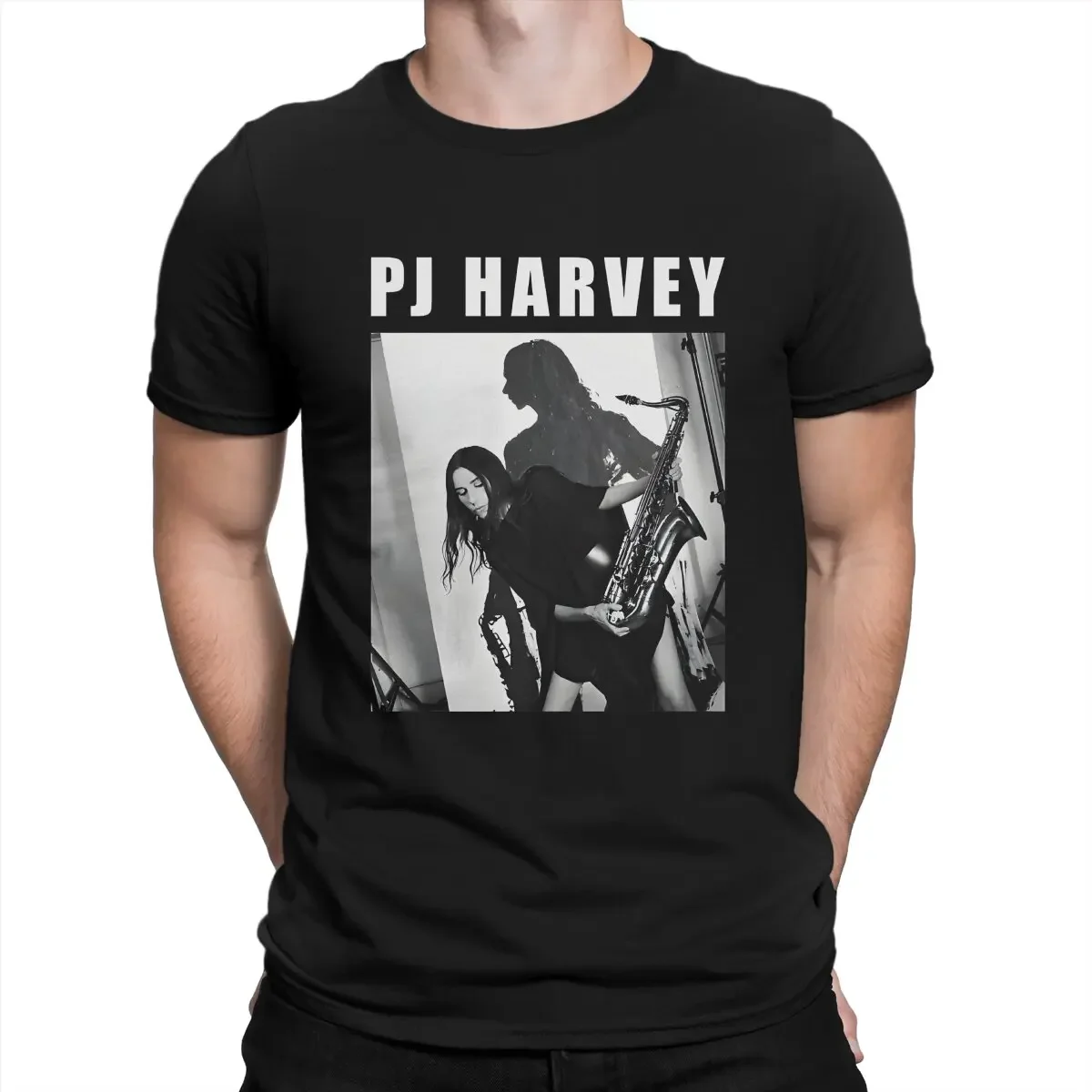 PJ-Singer-Album-Man-s-TShirt-PJ-Harvey-Crewneck-Short-Sleeve-Fabric-T ...