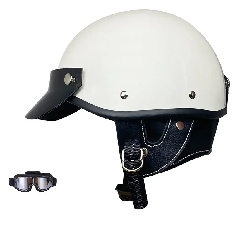 Retro-Motorcycle-Helmet-Motor-Helmet-Scooter-Vintage-Half-Face-Biker ...