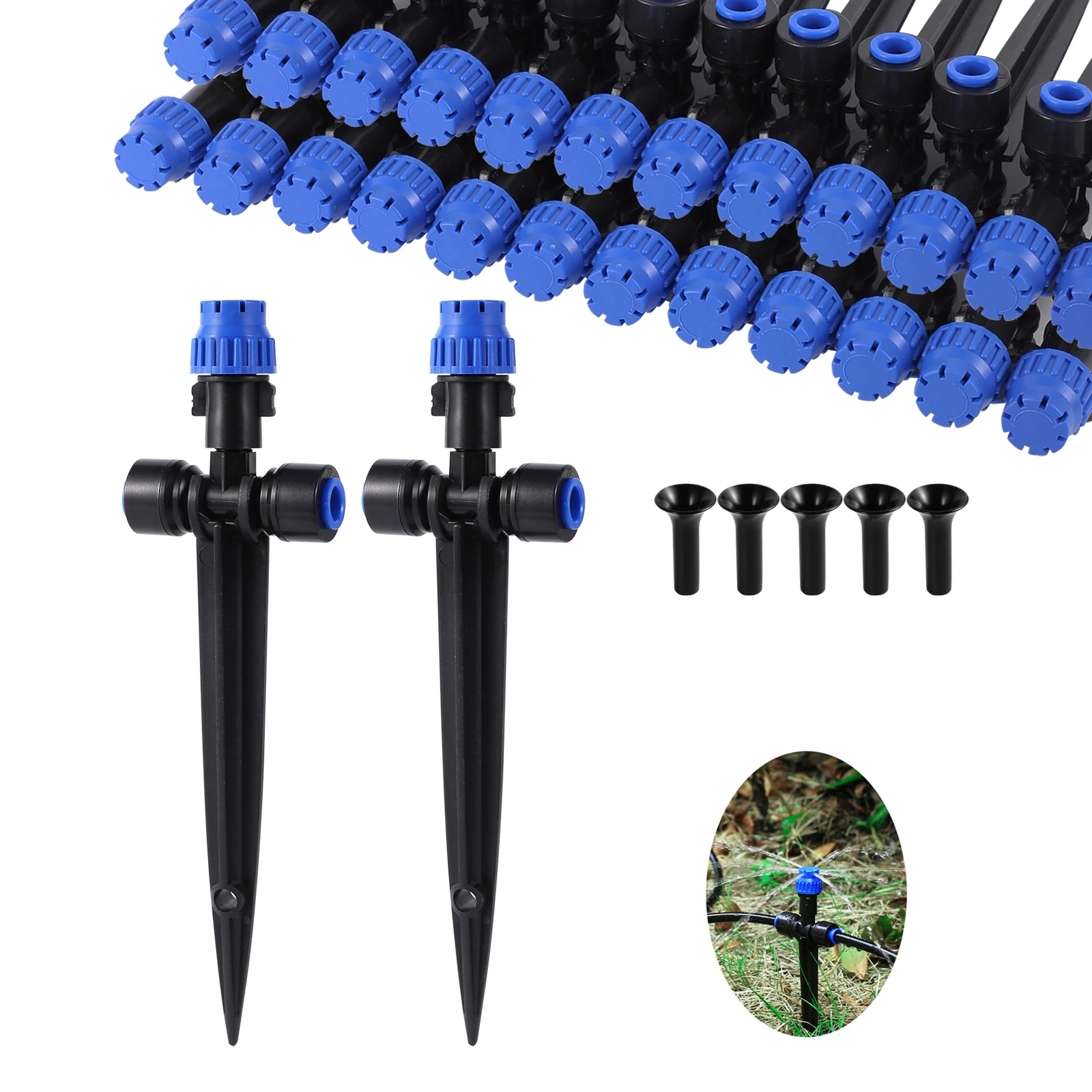 Garden Micro Drip Irrigation Device 8 Hole Spiked Dripper Adjustable ...