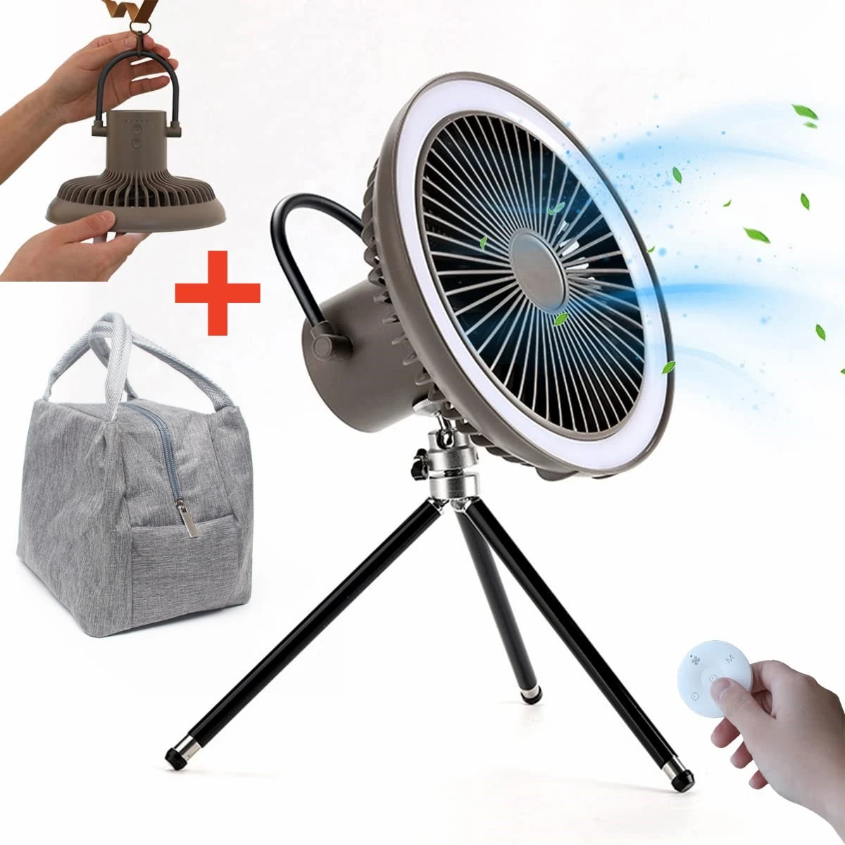 Portable Camping Fan Rechargeable Multifunctional Mini Fan USB Outdoor ...