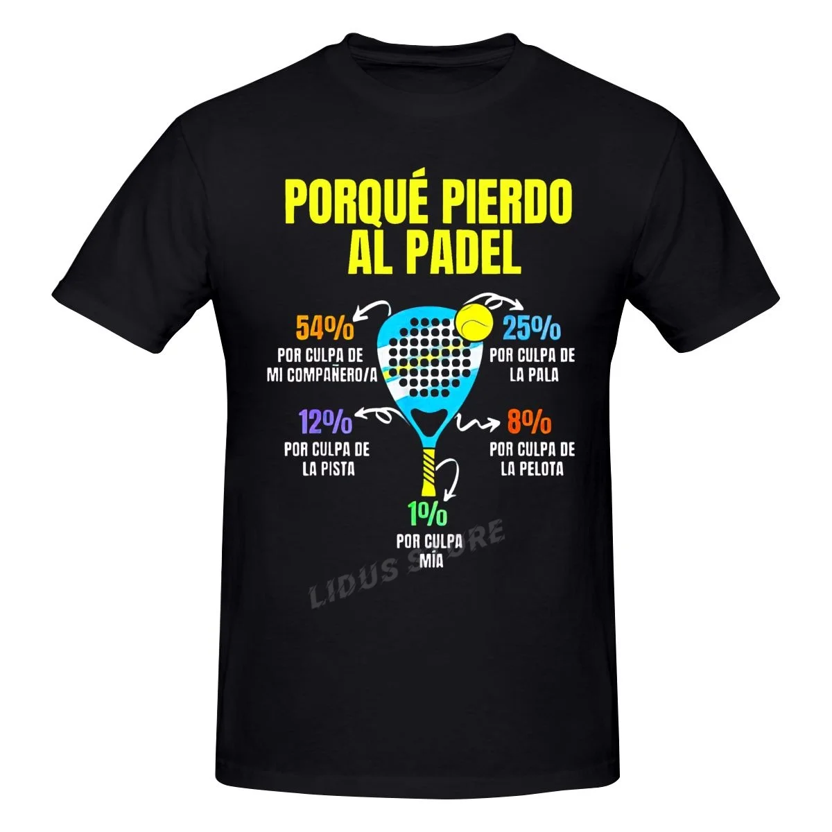 Leisure Padel Divertido Porque Pierdo Al Padel Funny T shirt Harajuku ...