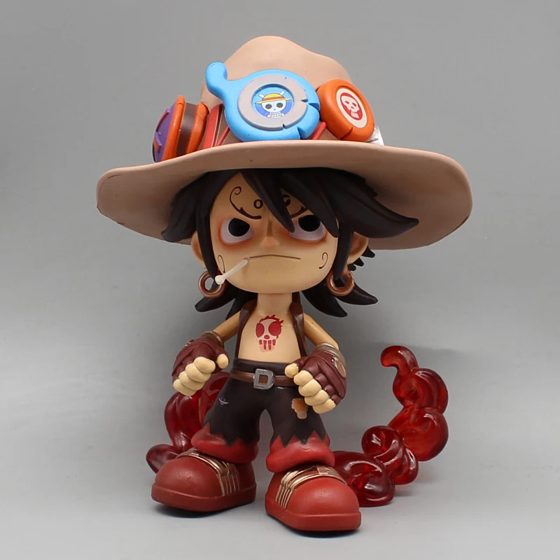 15cm-Anime-One-Piece-Doll-Cowboy-Ace-Action-Figure-Q-Version-Portgas-D ...