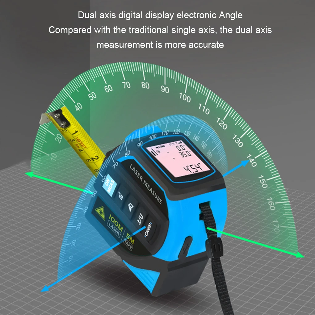 4 In 1 Distance Measuring Tape With 100m Long-distance Infrared ...