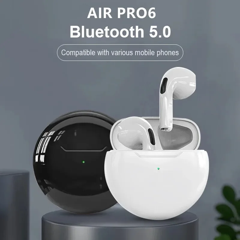 Air-Pro-6-TWS-Wireless-Headphones-with-Mic-Fone-Bluetooth-Earphones ...