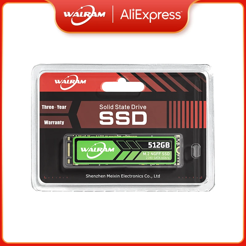 Walram M.2 SATA 128GB 256GB 512GB SSD 1 테라바이트 하드 드라이브, M2 ssd 256GB m.2 ...