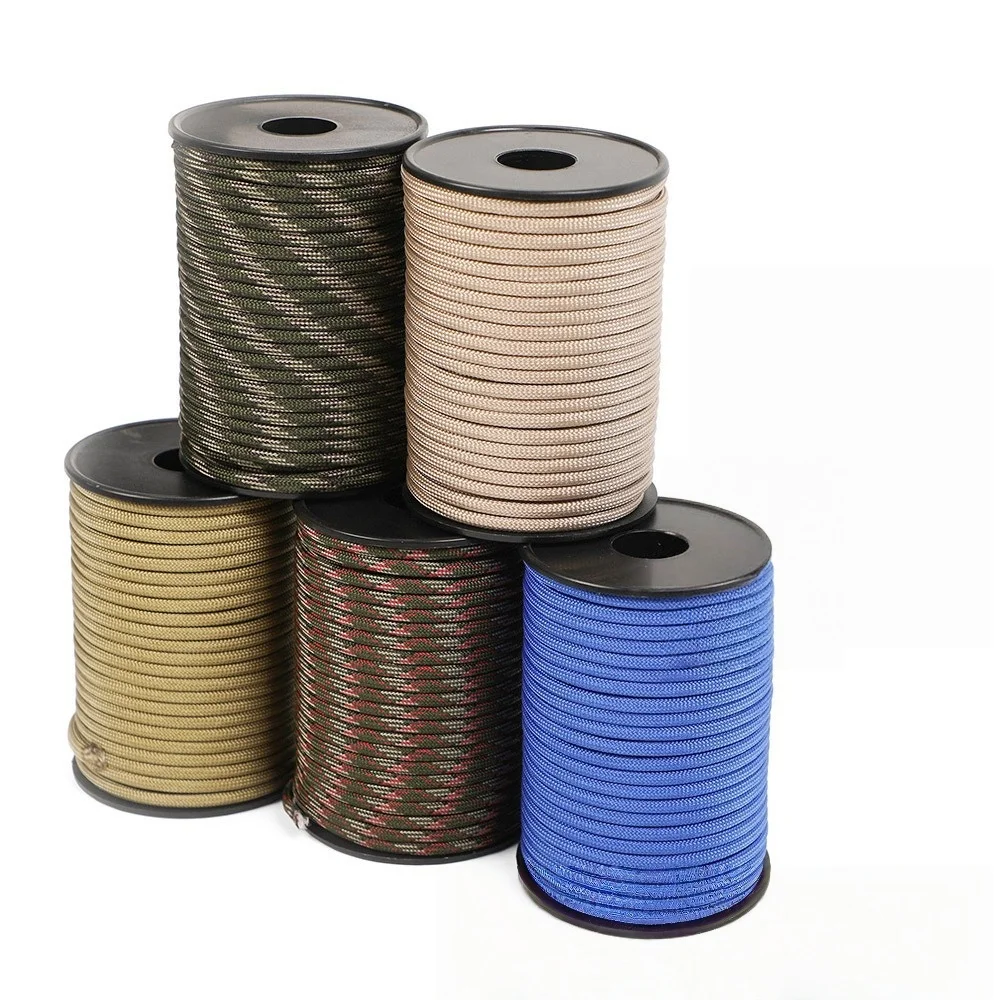 Diameter 4mm, length 30m, roll up nine core umbrella rope in multiple ...