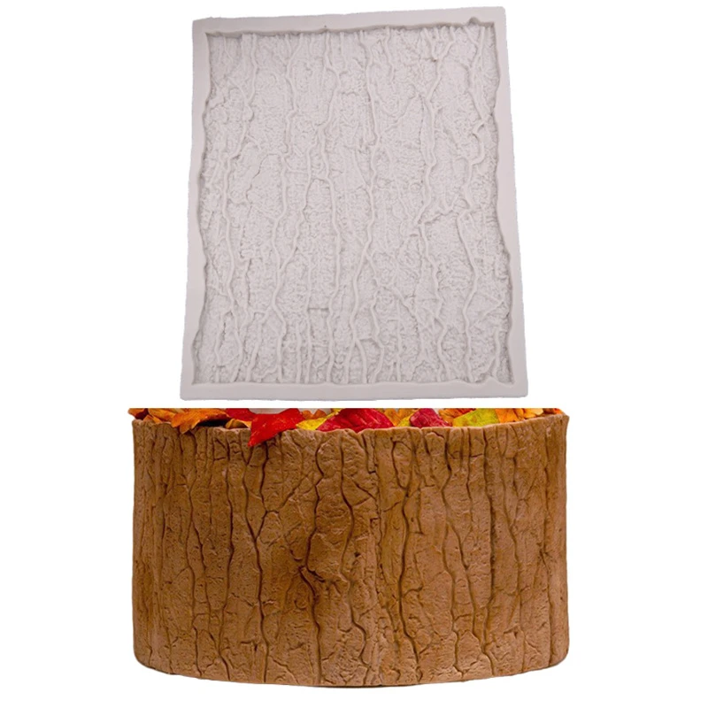 Tree Bark Texture Silicone Mold Wood Pattern Cake Border Fondant ...