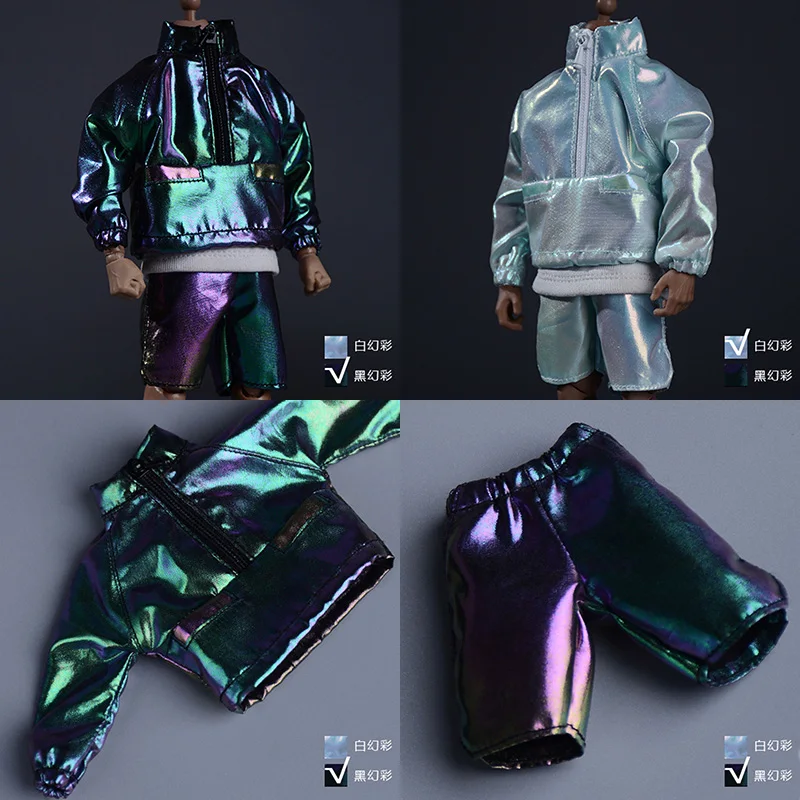 2 Colors 1/12 Men's Soldier Trend Cool Laser Jacket Mini Top With ...