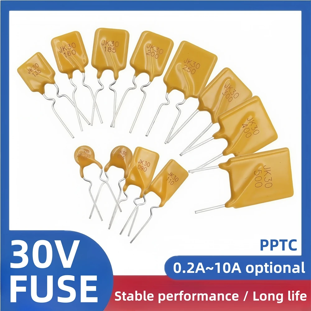 Resettable Fuse 30V PTC Polymer PPTC DIP JK30 0.2A 0.5A 0.75A 0.9A 1.1A ...