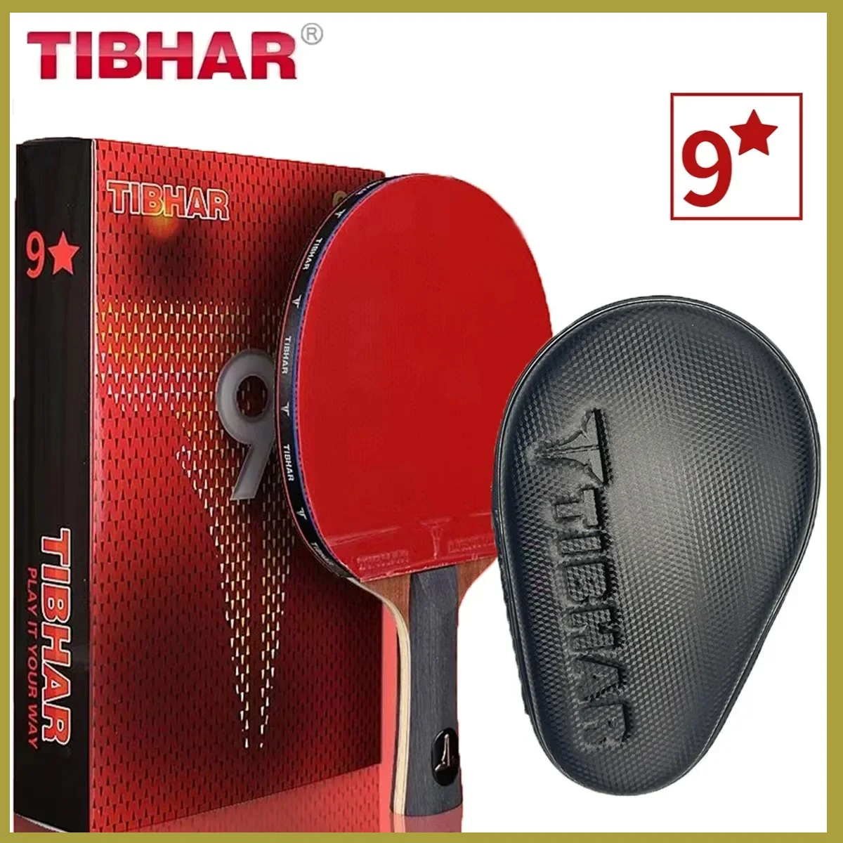 TIBHAR-9-Star-Table-Tennis-Racket-Superior-Sticky-Rubber-Carbon-Blade-Ping-Pong-Rackets ...