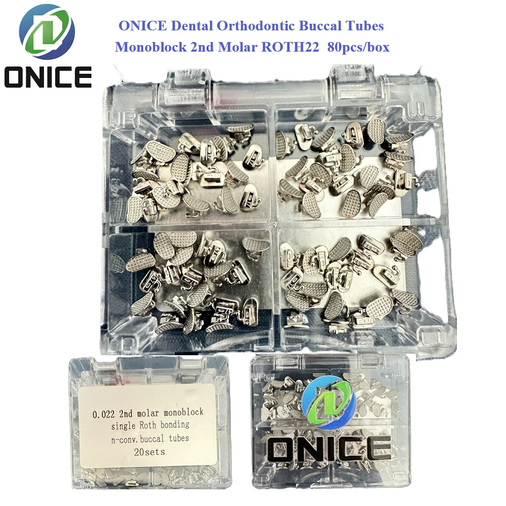 ONICE-80PCS-Monoblock-Non-Convertible-Dental-Orthodontic-Buccal-Tubes ...