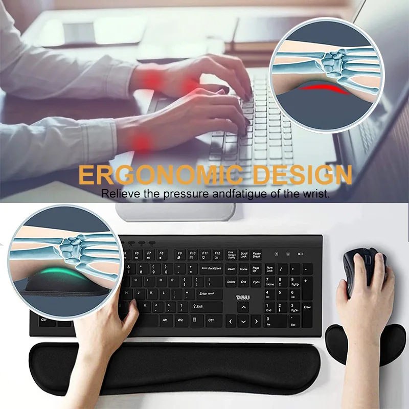 Mouse & Keyboard Wrist Support Pad Protection Rest pad For PC Gamer ...