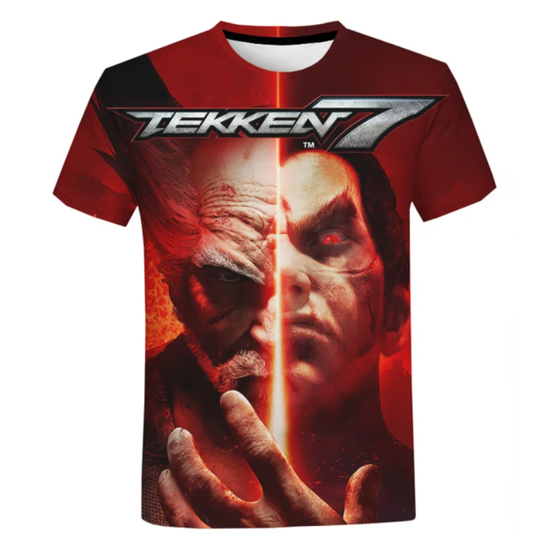 Tekken Graphic T Shirts Summer Men Clothing Round Neck Oversized T ...