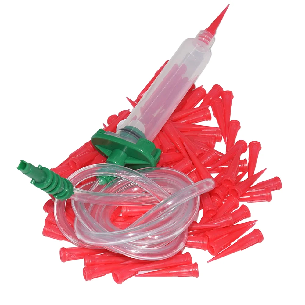 25G Tapered Needle Dispensing Tips and 10cc Glue Syringe Barrel Adapter ...