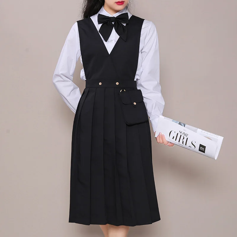 Japanese-Girl-Uniform-Apron-Long-Dress-Students-School-Kitchen ...