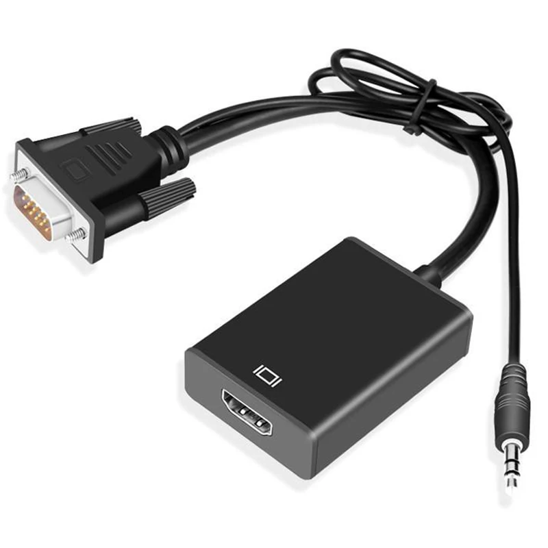 VGA TO HD Converter High-definition Audio Video Cable Adapter VGA Input ...