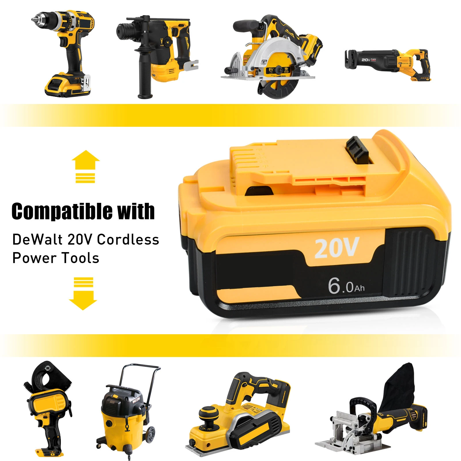 Dewalt 20v Max Battery Charger DCB609 9.0Ah 60V/20V Battery Replacement ...