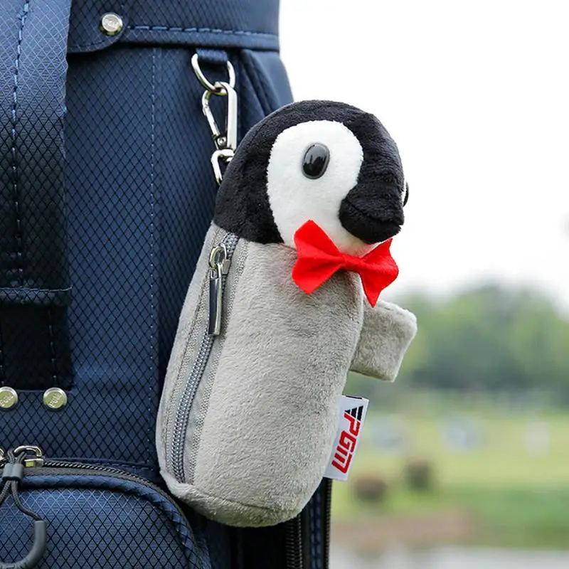 Golf-Accessory-Pouch-Penguin-Shape-Zippered-Valuables-Bag-Mini-Golf-Tee ...
