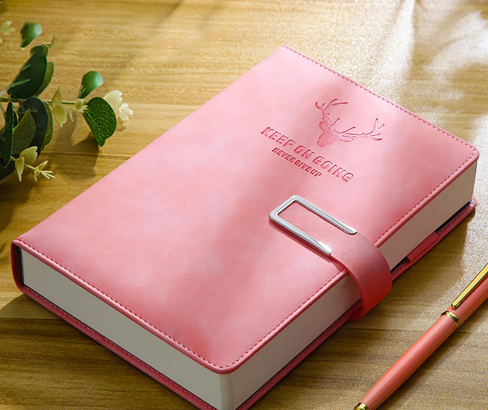 A5-Thick-Notebook-Journal-PU-Hard-Cover-Diary-Notepad-European-Style ...
