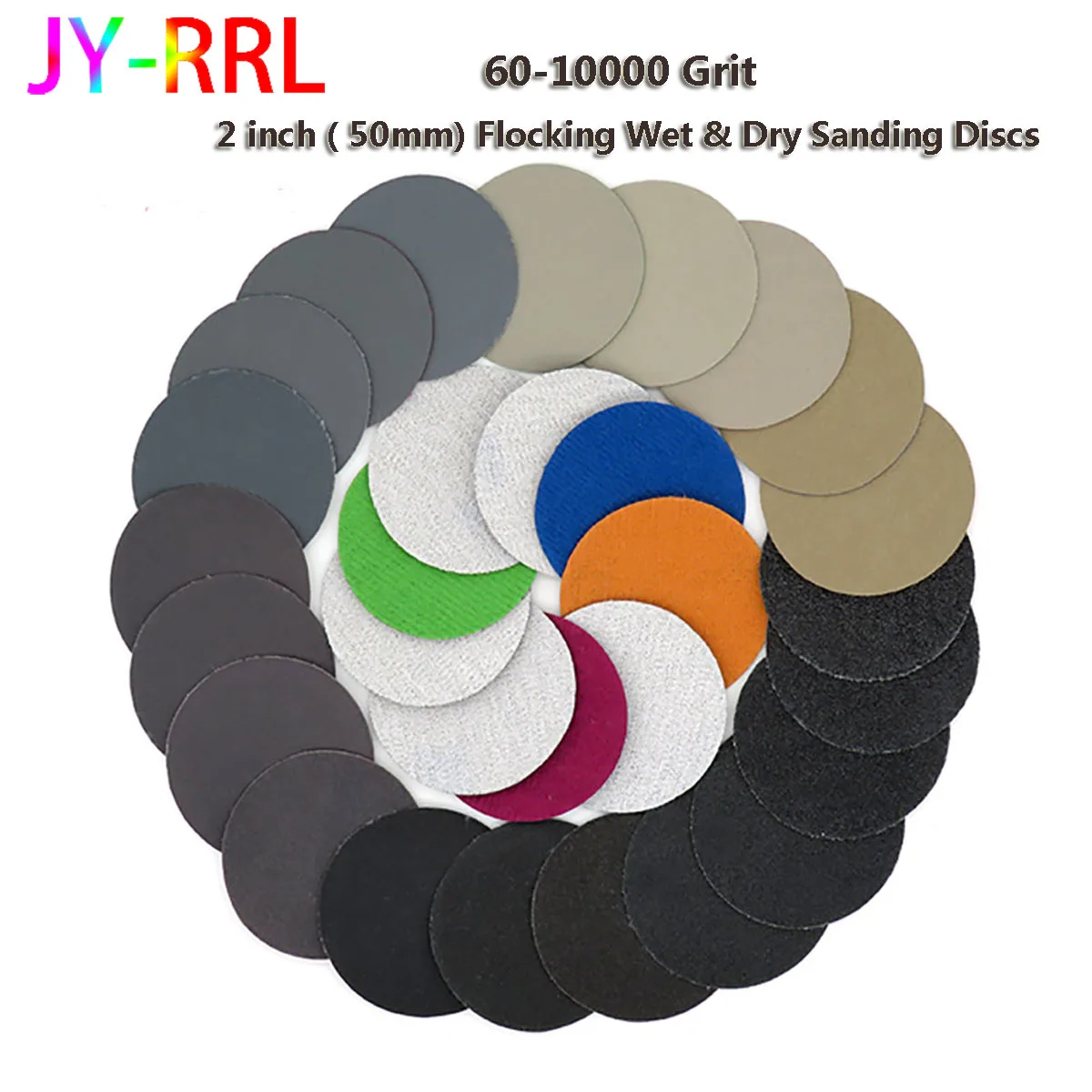 50mm Round Sandpaper 120/240/320/400/600/800/1000/2000/3000/5000/7000 ...