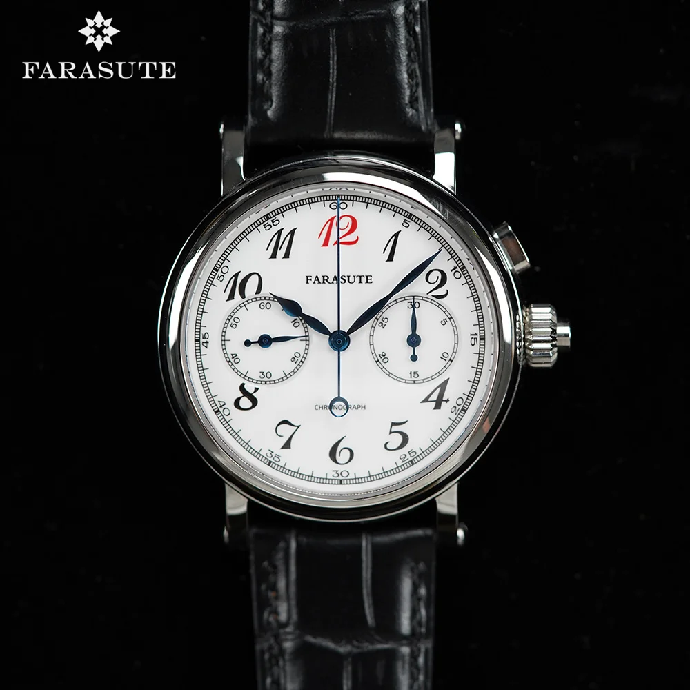 FARASUTE Retro Chronograph Manual Mechanical Wristwatch Men Seagull ...
