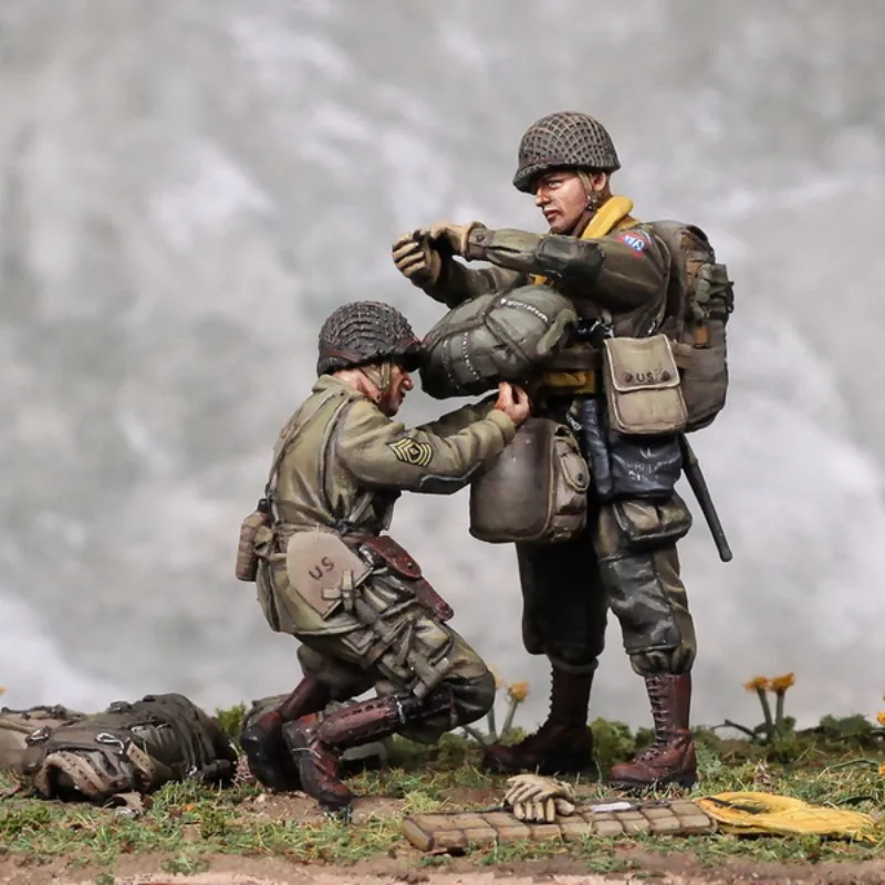1/35 Resin Figure Model Building Kits Major and First Sergeant U.s.army ...