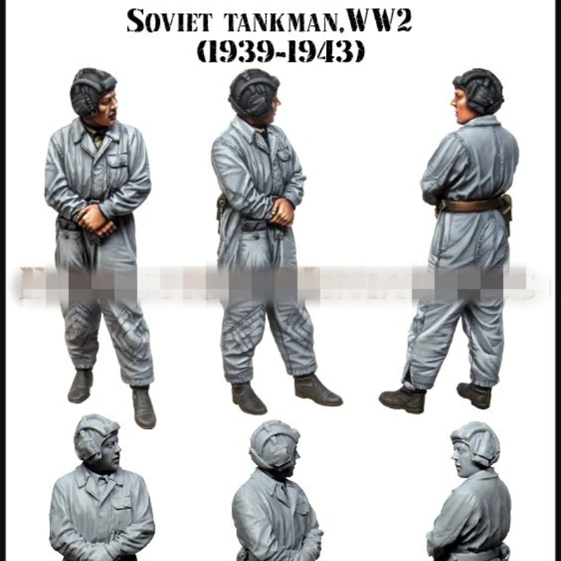 1/35 Resin Figure Model kits WWII soviet tankman(1939 1943) Unassambled ...