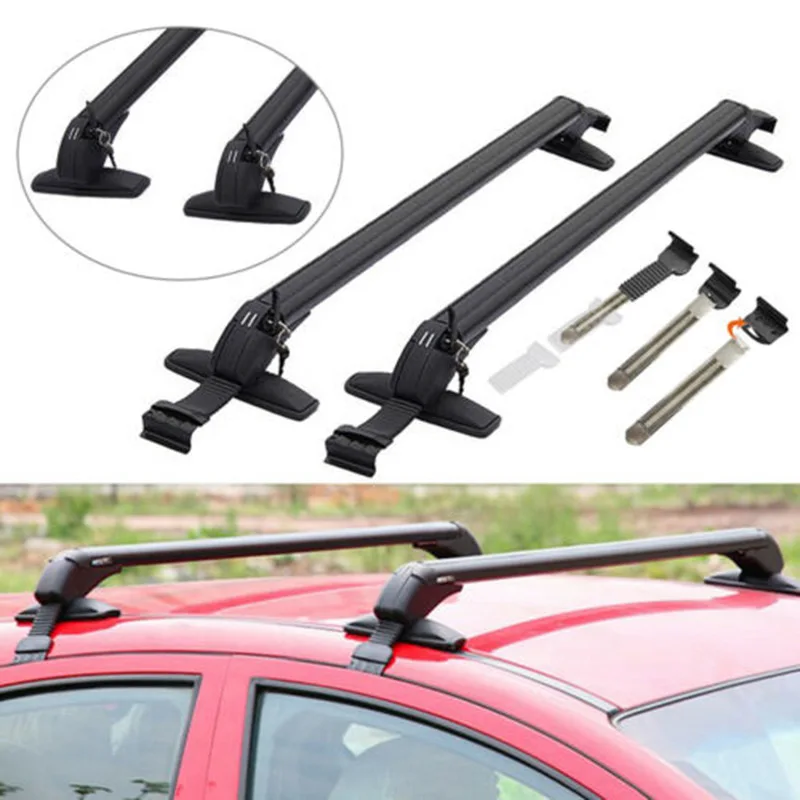 1-Pair-with-Lock-Universal-Vehicle-Car-Roof-Mounting-Rack-Rail-Bar ...