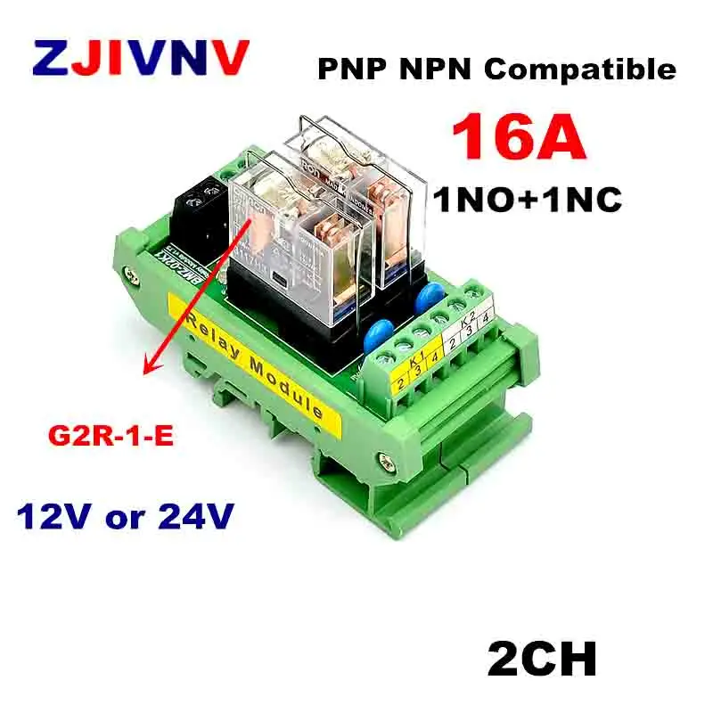 16A-PNP-NPN-Compatible-Interface-Relay-Module-12V-24V-DC-2-Channels ...