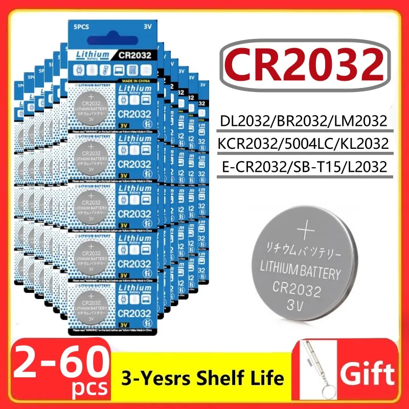 Neue-2-60pcs-3v-cr2032-Lithium-Knopf-Batterie-br2032-ecr2032-lm2032 ...