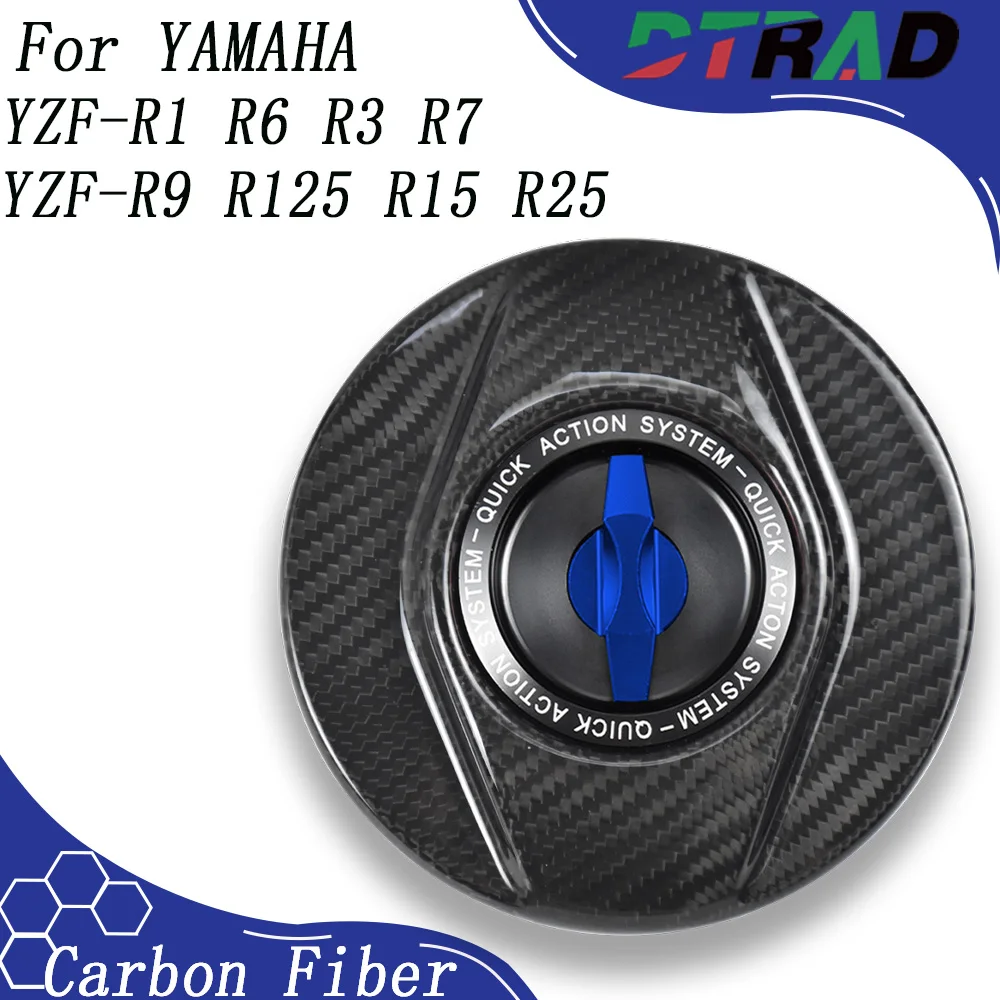 Carbon Fiber Keyless Fuel Tank Cap For YAMAHA YZF-R1 R6 R3 R7 R9 2025 ...