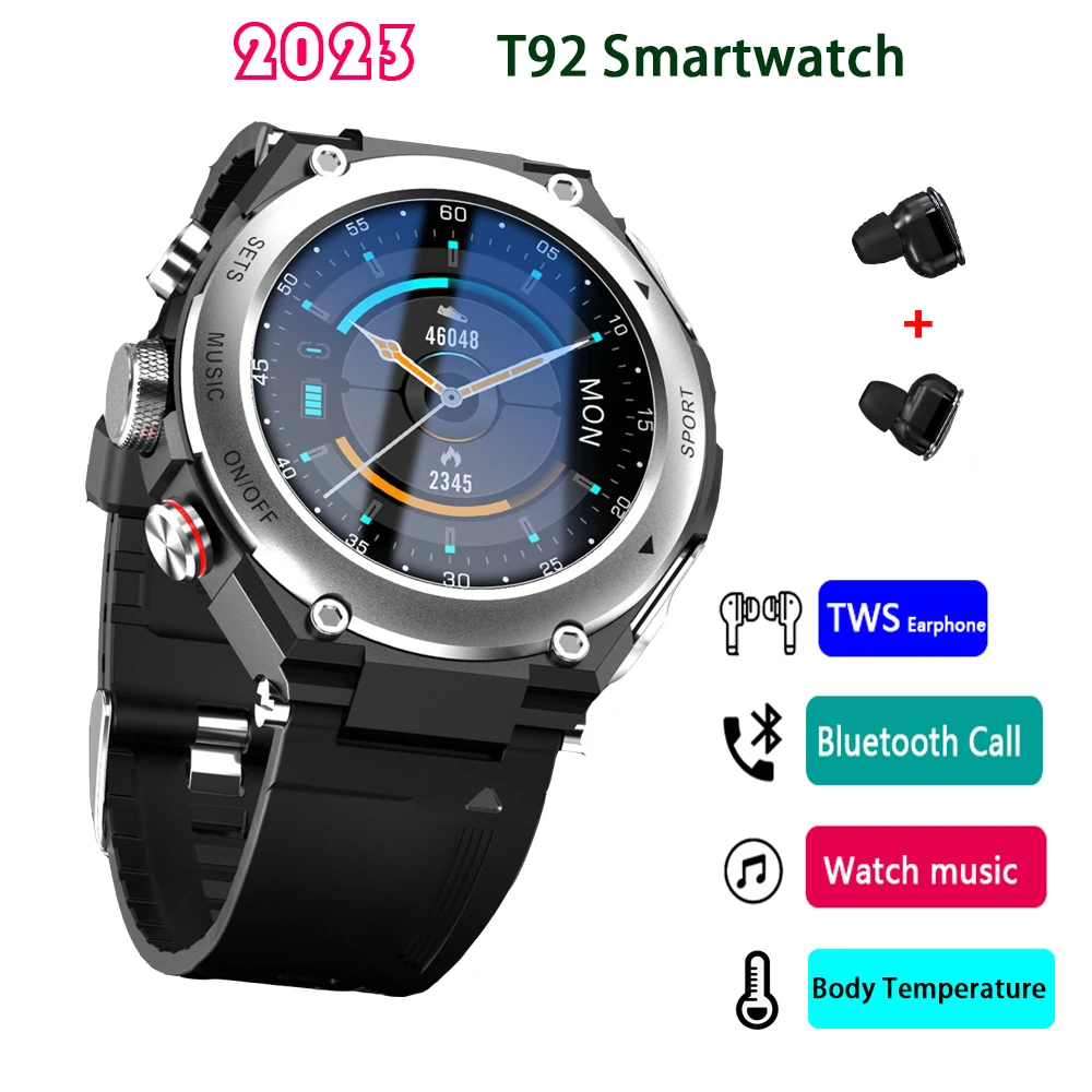 Smart Watch Smart Watch Earphone | Smartwatch Bluetooth Earphones - T92 ...