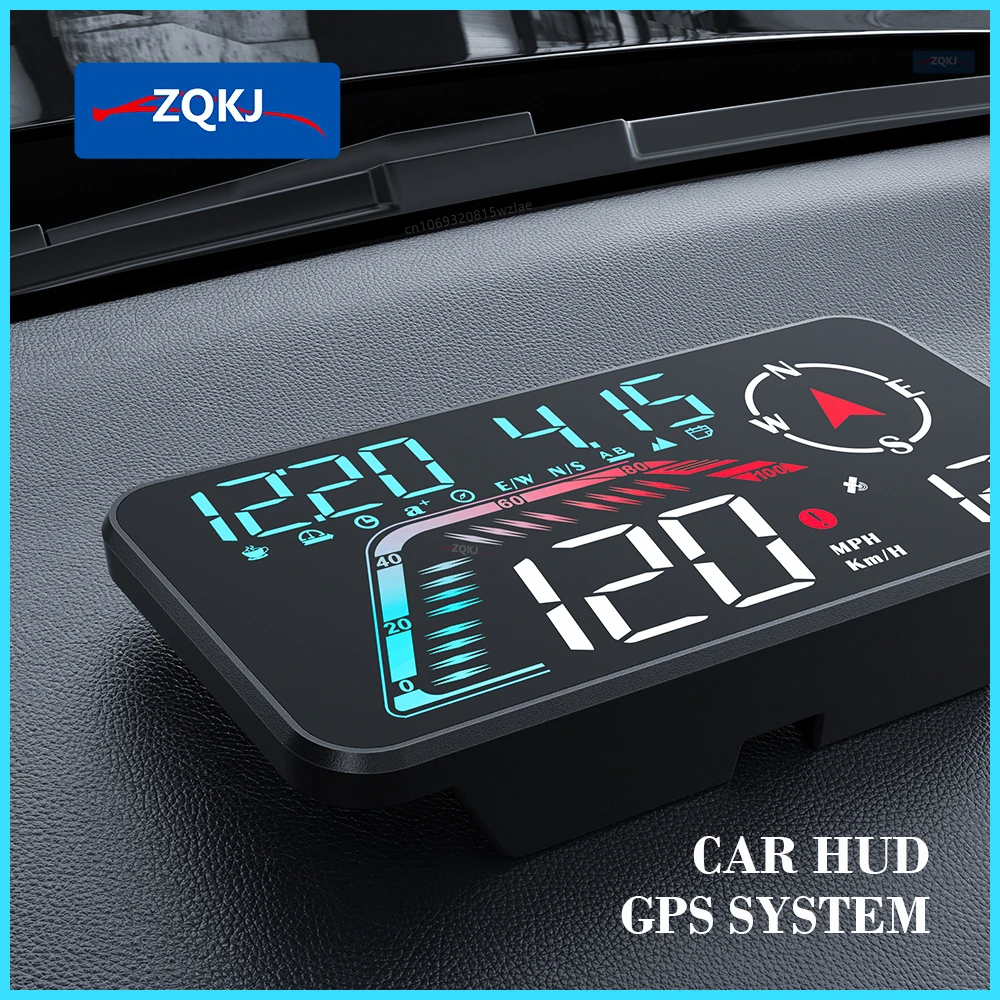ZQKJ-G12-GPS-HUD-Digital-Speedometer-Plug-and-Play-for-All-Cars-HUD-Big ...