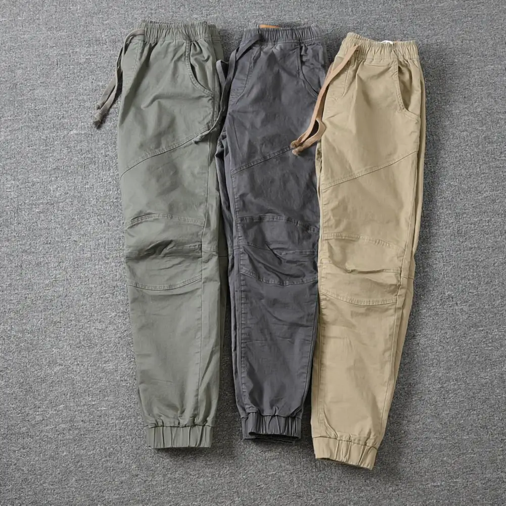 Popular-Men-Cargo-Pants-Spring-Pure-Color-Slim-Pants-Skinny-Sporty-Men ...