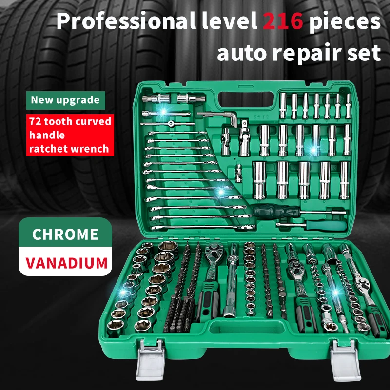 216-Piece-Tool-Set-General-Household-Hand-Tool-Kit-Auto-Repair-Tool-Set ...